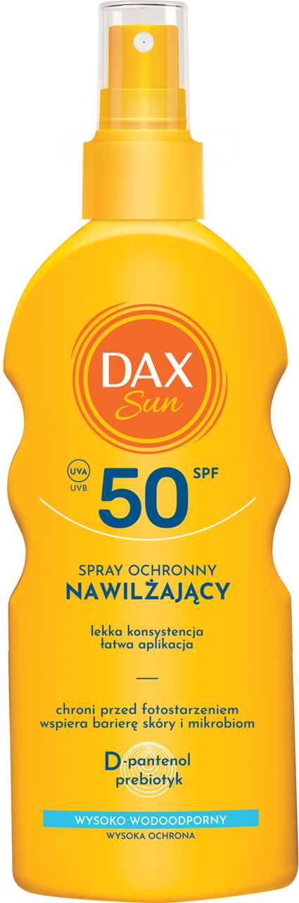 DAX SUN, spray ochronny, nawilżający, SPF 50, 200 ml | Drogeria Rossmann.pl