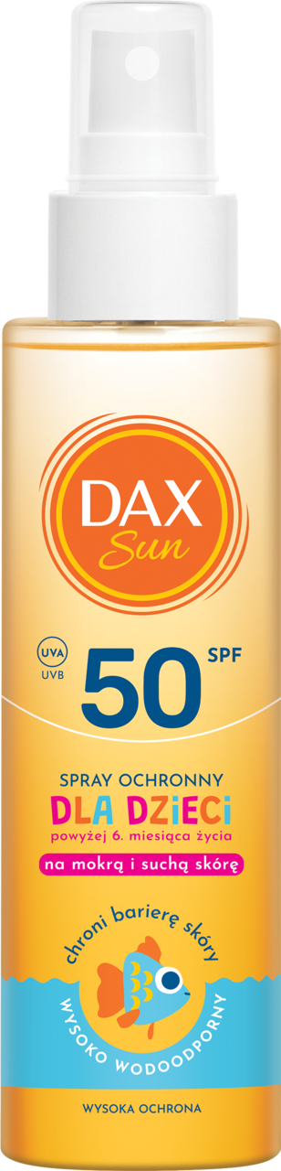 DAX SUN, spray ochronny dla dzieci, SPF 50, po 6m+, 150 ml | Drogeria ...