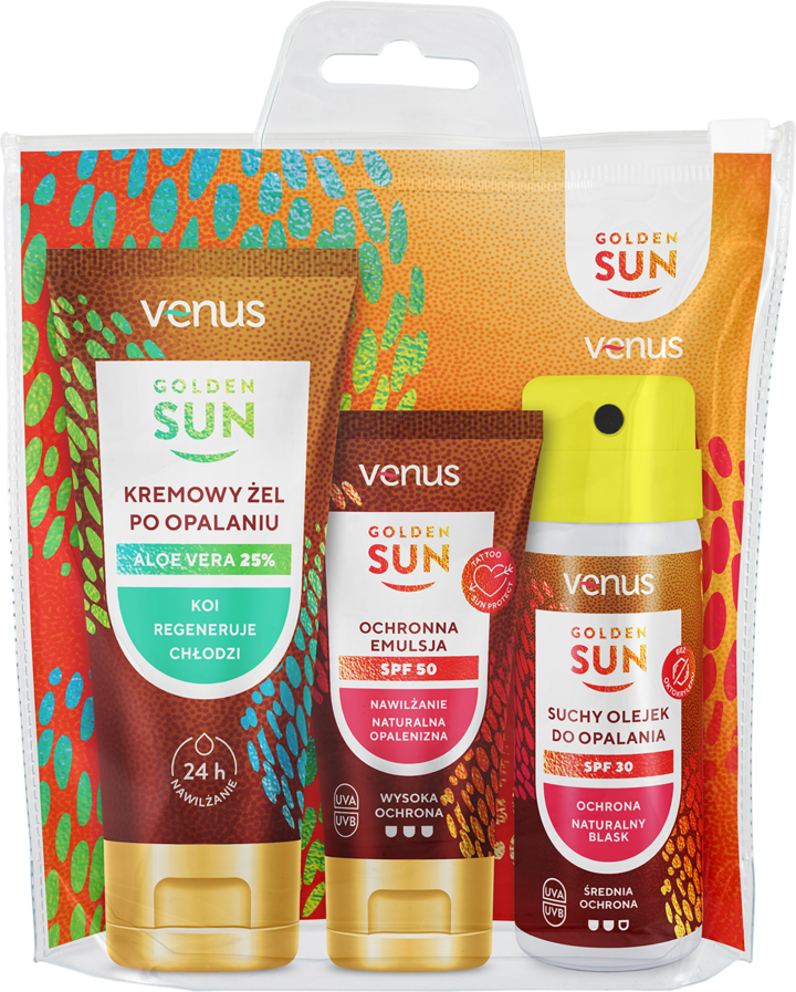VENUS, Golden Sun , zestaw kosmetyków do opalania i pielęgnacji skóry ...