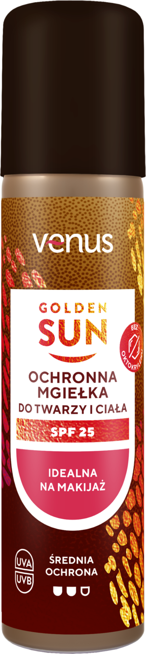 VENUS, Golden Sun , mgiełka do twarzy i ciała, ochronna, SPF 25, 75 ml ...