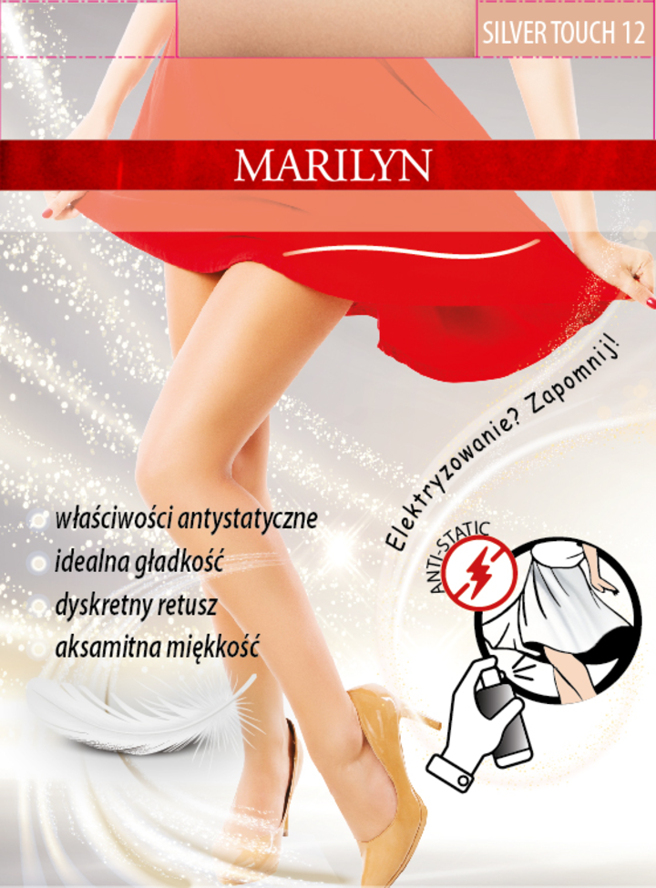 MARILYN, , rajstopy antystatyczne, 12 den, Beige, rozm. M, 1 para ...