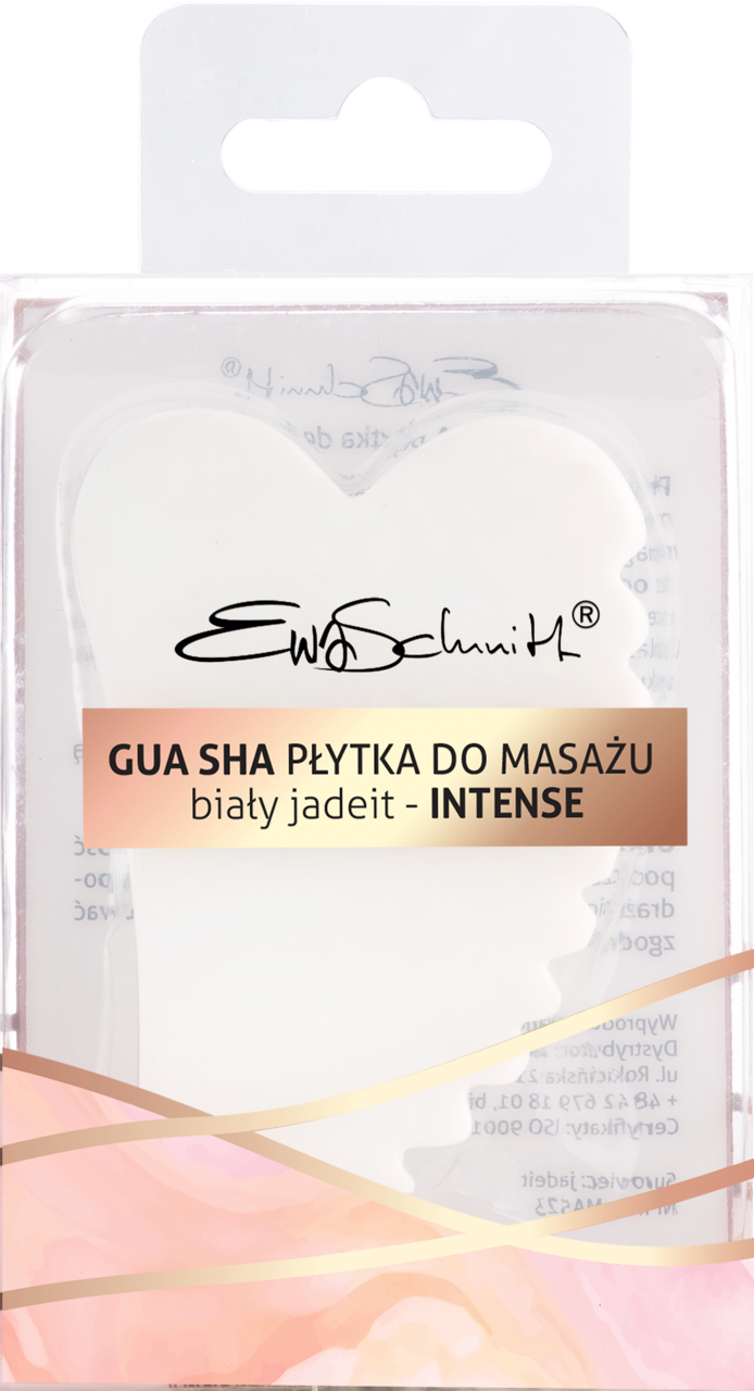 EWA SCHMITT, płytka do masażu, biały jadeit, Gua Sha Intense, 1 szt ...