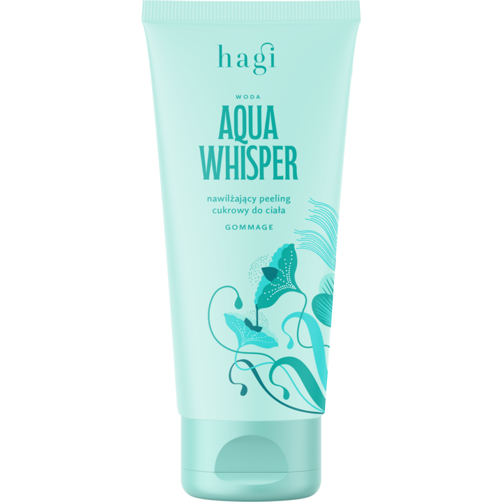 HAGI, Aqua Whisper , peeling do ciała, cukrowy, nawilżający, Woda, 200 ml | Drogeria Rossmann.pl