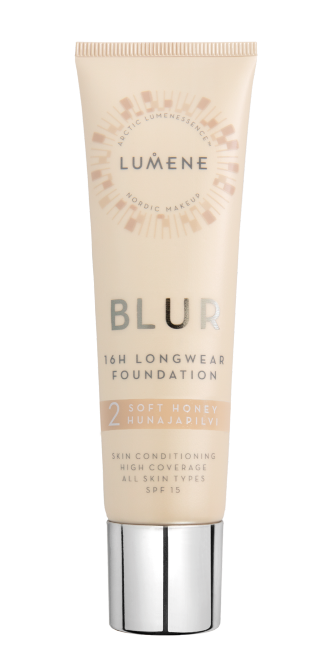 LUMENE, Blur , podkład do twarzy, kryjący, 16H, SPF 15, nr 2 Soft Honey ...