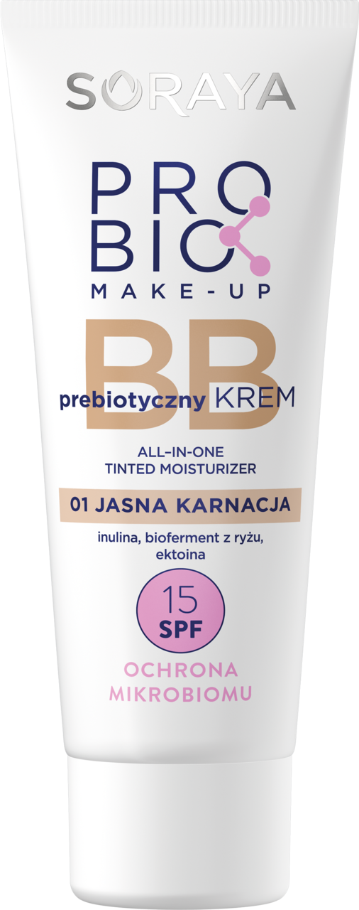 SORAYA, Probio Make-Up , krem BB do twarzy, SPF 15, prebiotyczny, nr 01 ...