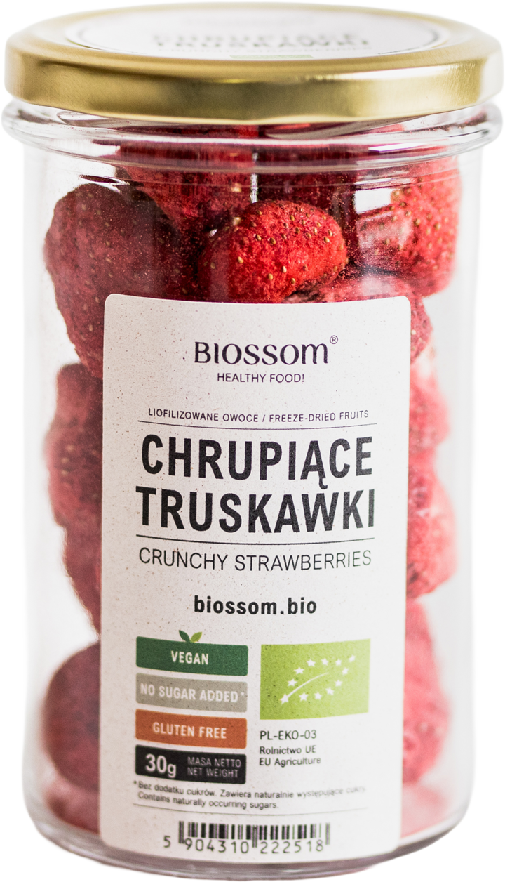 BIOSSOM, owoce liofilizowane, Truskawki, 30 g | Drogeria Rossmann.pl