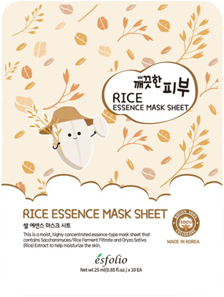 ESFOLIO, Rice , maska w płachcie, nawilżająca, 25 ml | Drogeria Rossmann.pl