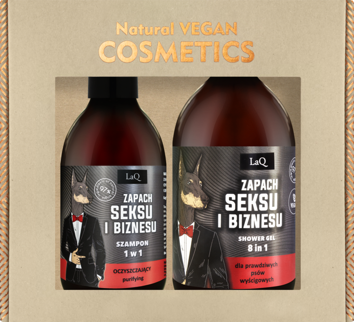 LAQ, Zapach Seksu i Biznesu , zestaw kosmetyków dla mężczyzn, żel pod prysznic + szampon, 1 szt ...