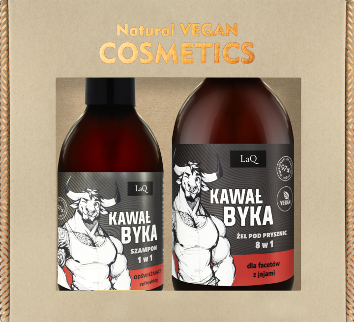 LAQ, Kawał Byka , zestaw kosmetyków dla mężczyzn, żel pod prysznic + szampon, 1 szt. | Drogeria ...