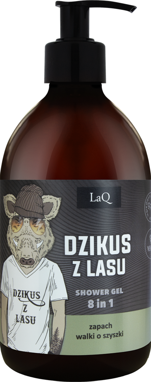 LAQ, Dzikus z Lasu , żel pod prysznic, 8w1, zapach Walki o Szyszki, 500 ...
