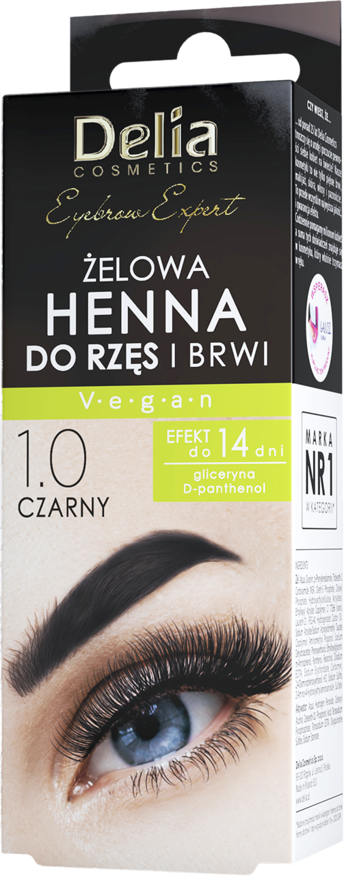 DELIA COSMETICS, Eyebrow Expert , henna do brwi i rzęs, żelowa, nr 1.0 ...