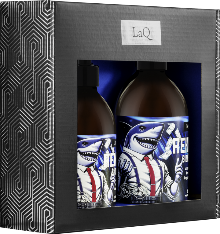 LAQ, Rekin Biznesu , zestaw kosmetyków dla mężczyzn, żel pod prysznic 500ml + szampon do włosów ...