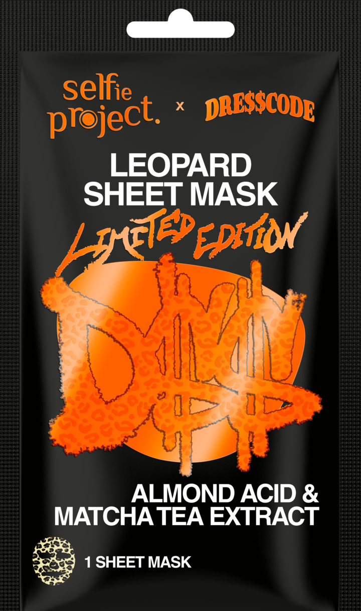 SELFIE PROJECT, X DRE$$CODE , maska w płachcie, Leopard, 1 szt ...