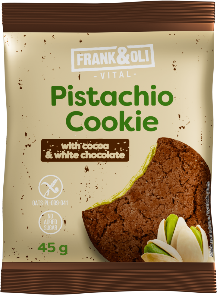 FRANK & OLI, Vital Pistachio, ciastko kakaowe z nadzieniem Pistacjowym ...