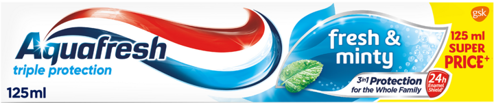 AQUAFRESH, , pasta do zębów, fresh & minty, 125 ml | Drogeria Rossmann.pl