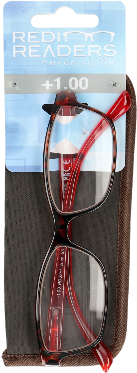 REDI READERS BY MAGNIVISION, okulary do czytania, z etui, moc: +1.00, 1 ...