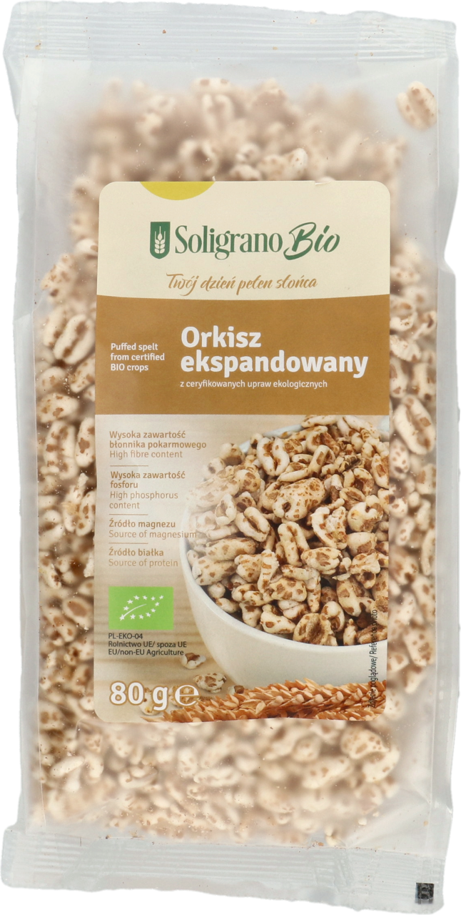 SOLIGRANO, BIO , orkisz ekspandowany, 80 g | Drogeria Rossmann.pl