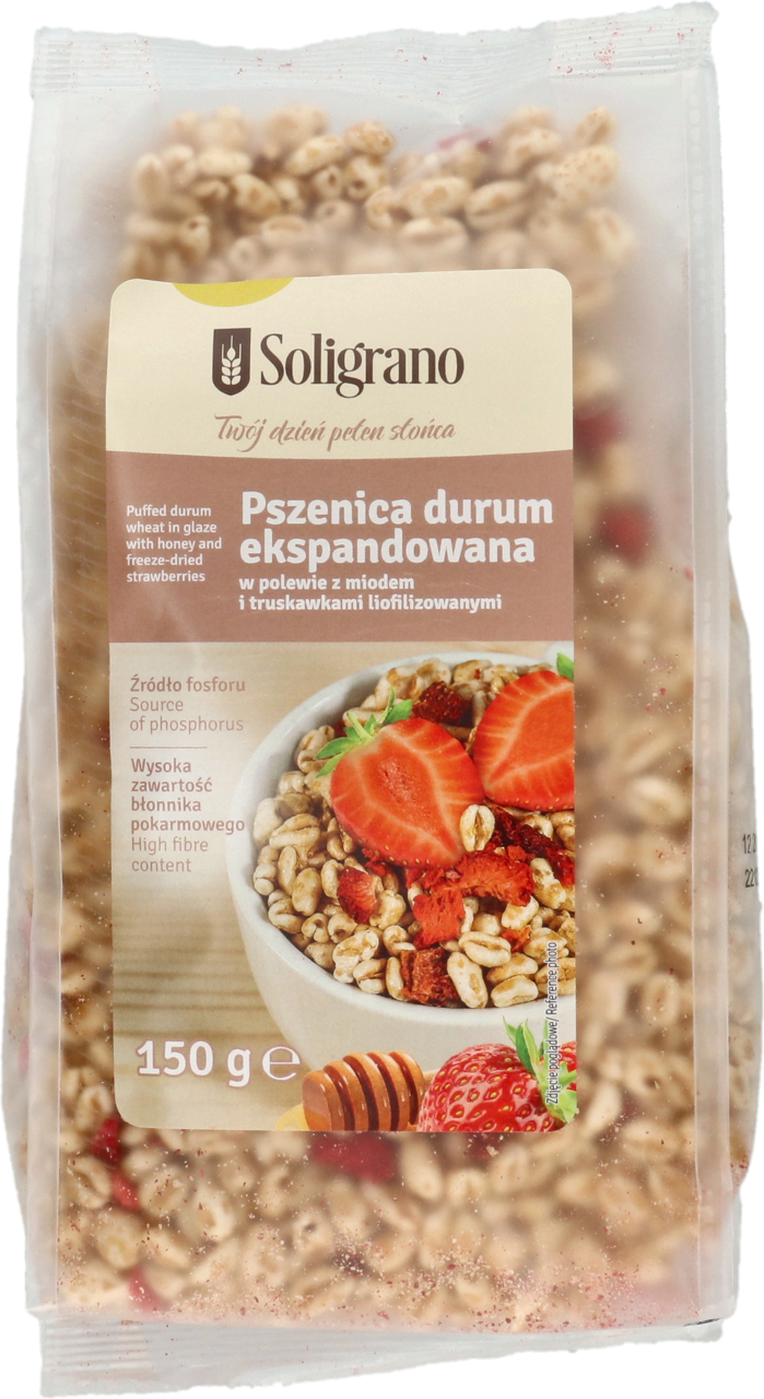 SOLIGRANO, Ziarno Pełne Słońca , pszenica durum ekspandowana,z miodem ...