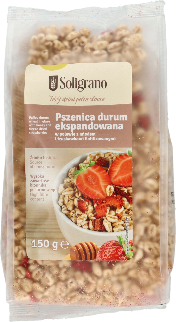 SOLIGRANO, Ziarno Pełne Słońca , pszenica durum ekspandowana,z miodem ...
