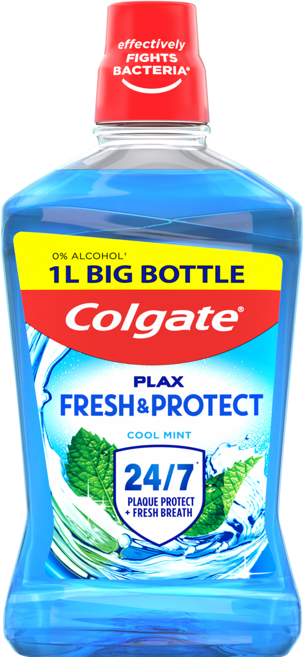 COLGATE, Plax Fresh & Protect, płyn do płukania jamy ustnej, Cool Mint ...