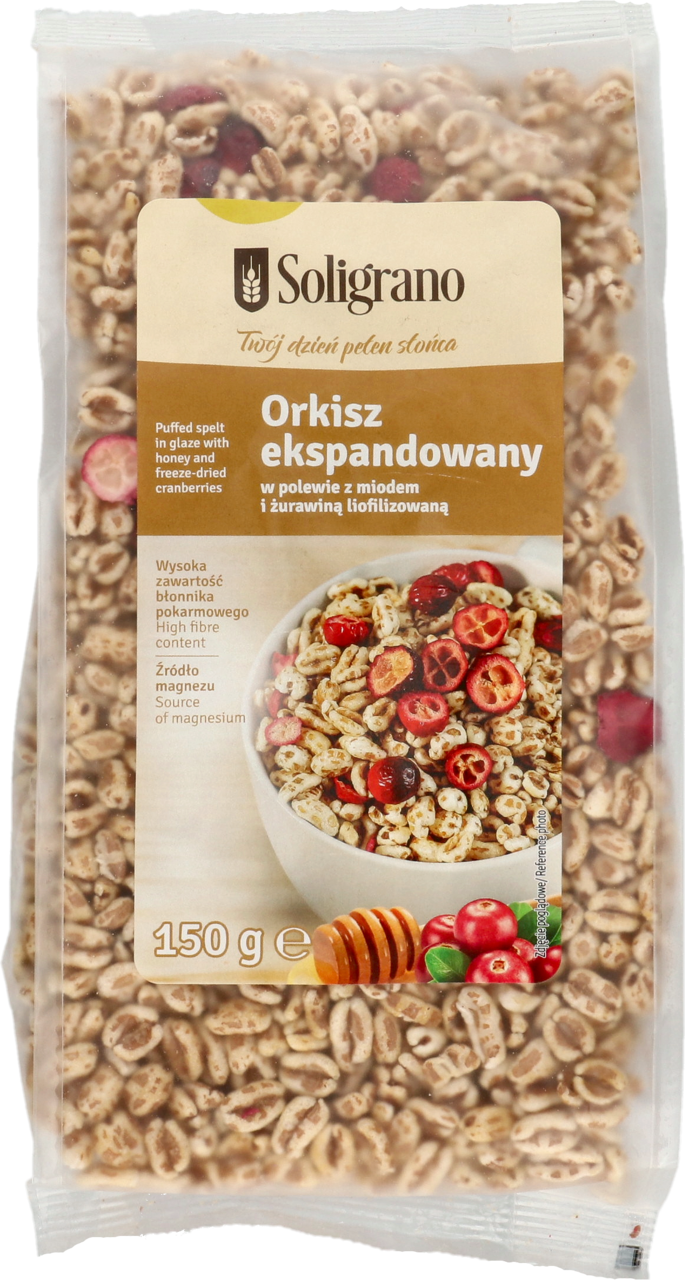 SOLIGRANO, Ziarno Pełne Słońca , orkisz ekspandowany, z miodem, z ...