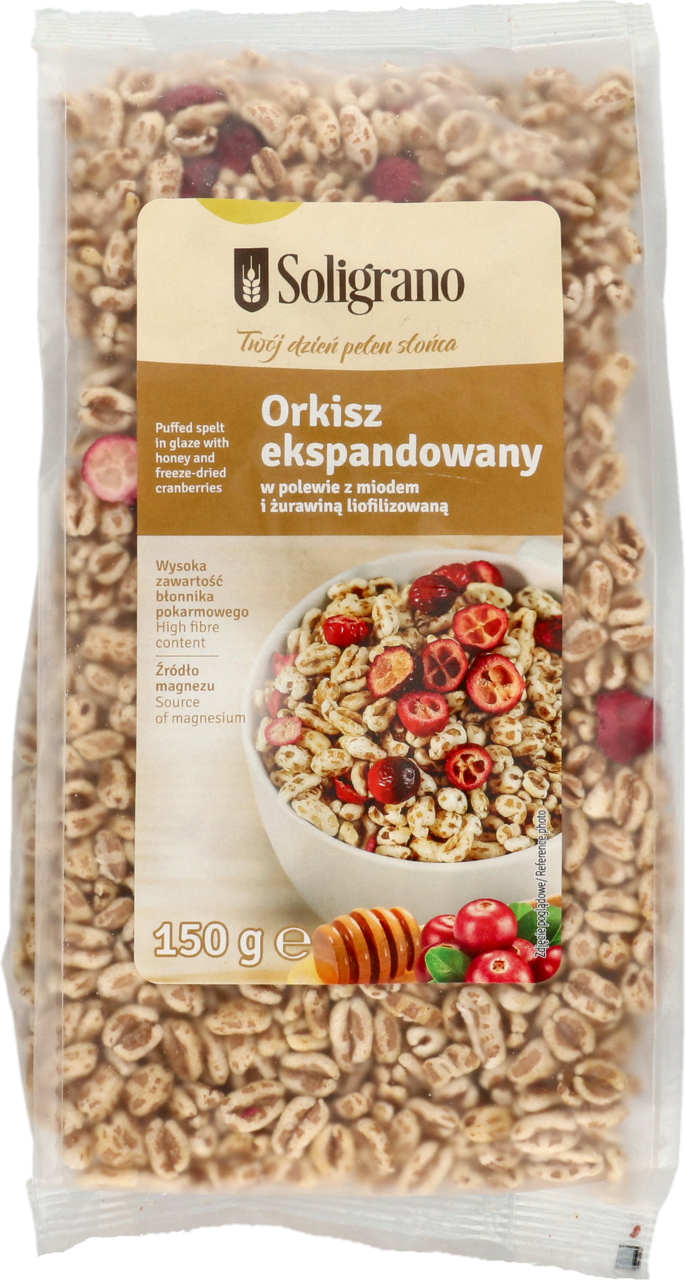 SOLIGRANO, Ziarno Pełne Słońca , orkisz ekspandowany, z miodem, z ...