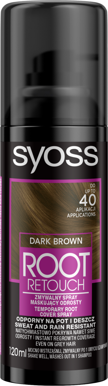 SYOSS, Root Retouch , spray do odrostów, maskujący, Dark Brown, 120 ml ...