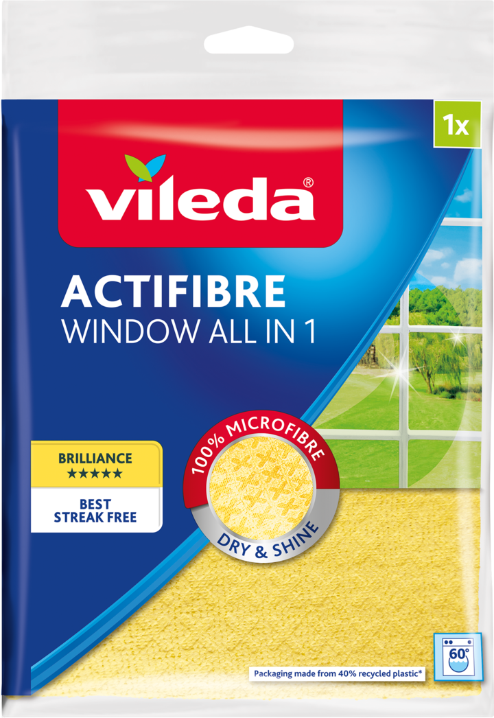 VILEDA, Actifibre , ściereczka, do okien, 1 szt. | Drogeria Rossmann.pl