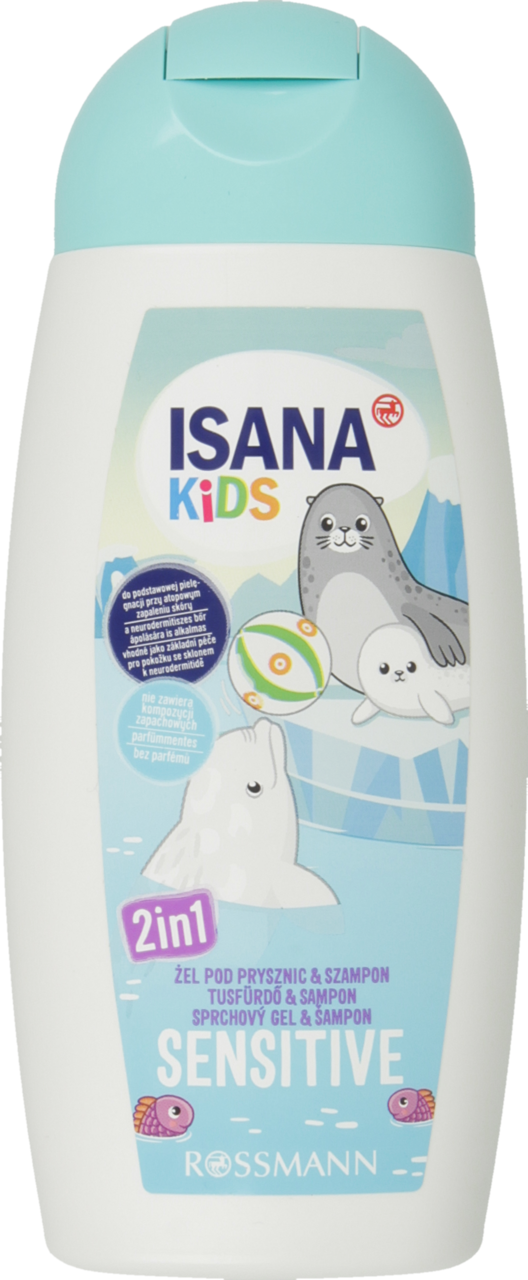 ISANA KIDS, Sensitive, żel pod prysznic i szampon dla dzieci, 2w1, 200 ...