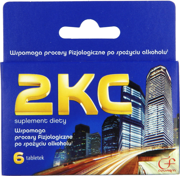 2KC, tabletki wspomagające procesy fizjologiczne po spożyciu alkoholu ...