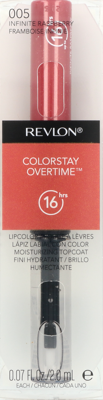 REVLON, , pomadka do ust i top coat, 2w1, nr 005 Infinite Raspberry, 2 ...