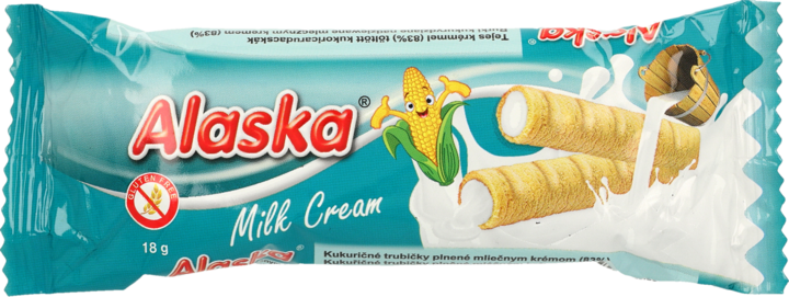 ALASKA, rurki kukurydziane nadziewane mlecznym kremem, 18 g | Drogeria Rossmann.pl