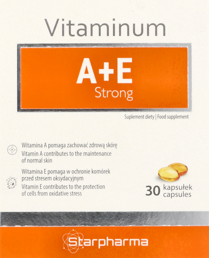 STARPHARMA VITAMINUM, kapsułki, Witamina A+E Strong, suplement diety ...