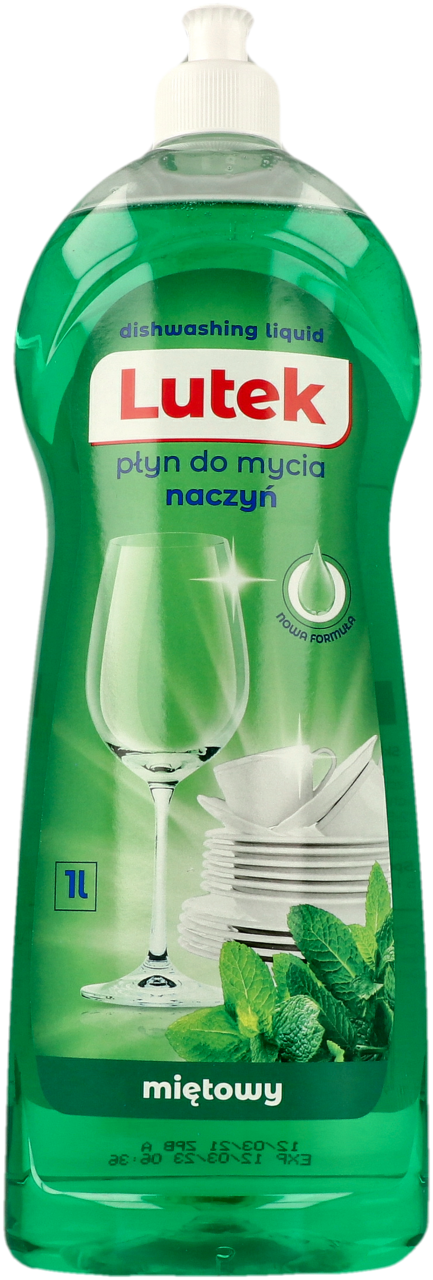 LUTEK, płyn do mycia naczyń o zapachu miętowym, 1 l | Drogeria Rossmann.pl
