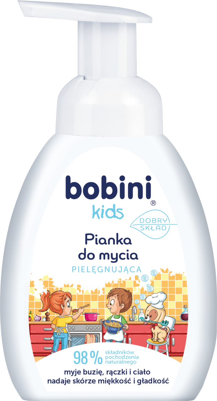 BOBINI, Kids , pianka do mycia, pielęgnująca, 300 ml | Drogeria Rossmann.pl