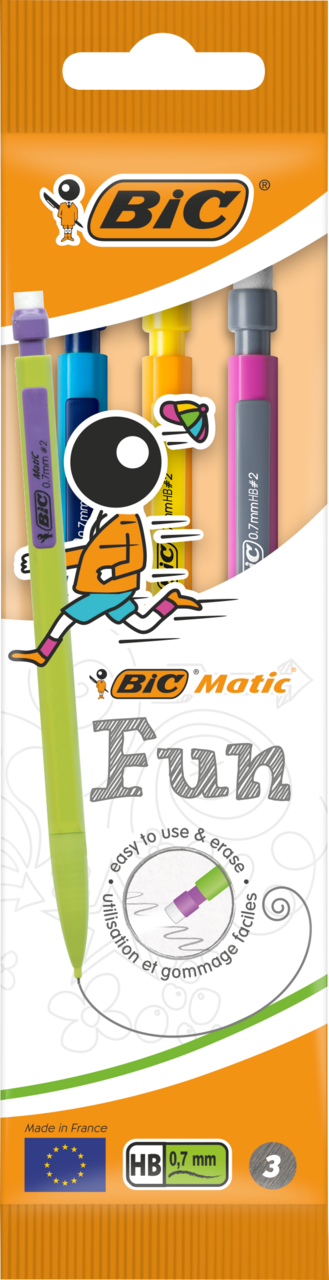 BIC, Matic Fun , ołówek automatyczny, 3 szt. | Drogeria Rossmann.pl