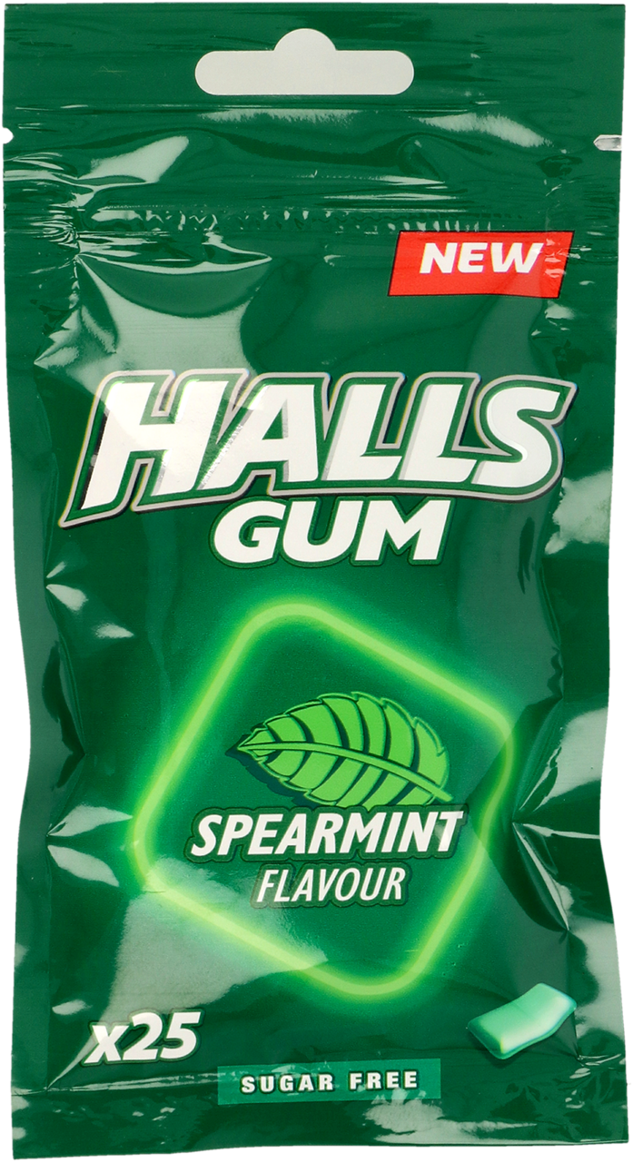 HALLS, Gum, guma do żucia, o smaku miętowym, bez cukru, 36,5 g ...