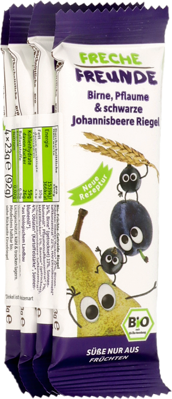 FRECHE FREUNDE, baton, Gruszka, Śliwka, czarna porzeczka po 12 m-cu., 4 ...
