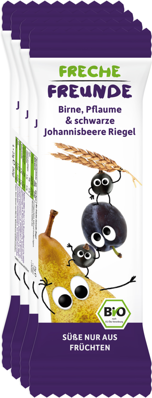 FRECHE FREUNDE, baton, Gruszka, Śliwka, czarna porzeczka po 12 m-cu., 4 ...