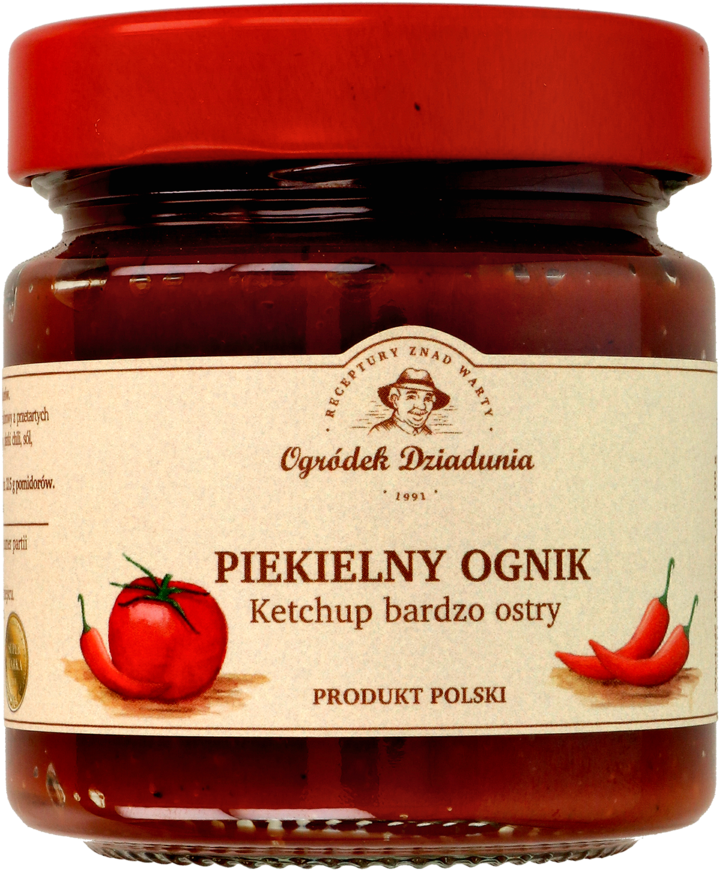 OGR DEK DZIADUNIA Piekielny Ognik Ketchup Bardzo Ostry 220 G