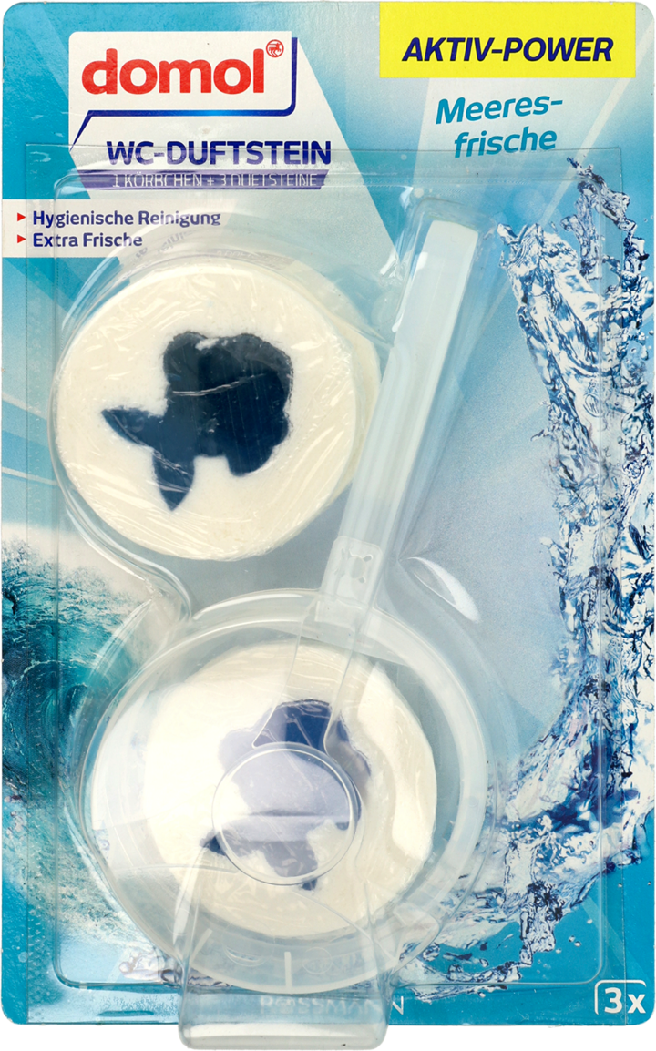 DOMOL, , zawieszka do WC, zapachowa, Morska Świeżość, 3 x 45 g ...
