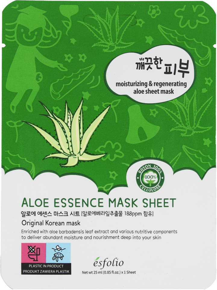 ESFOLIO, Aloe , maska w płachcie z ekstraktem z liści aloesu ...