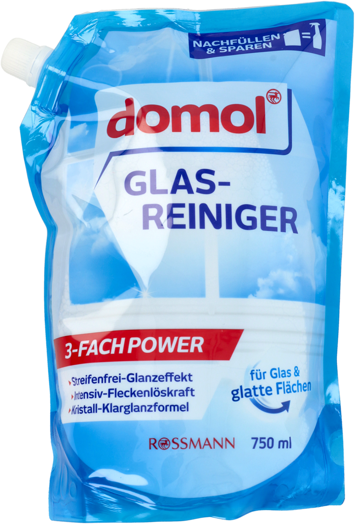 DOMOL, płyn do mycia szyb, zapas, 750 ml | Drogeria Rossmann.pl