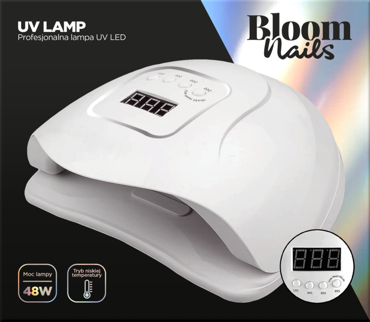 BLOOM NAILS, lampa UV LED, profesjonalna, 48W, 1 szt. | Drogeria Rossmann.pl