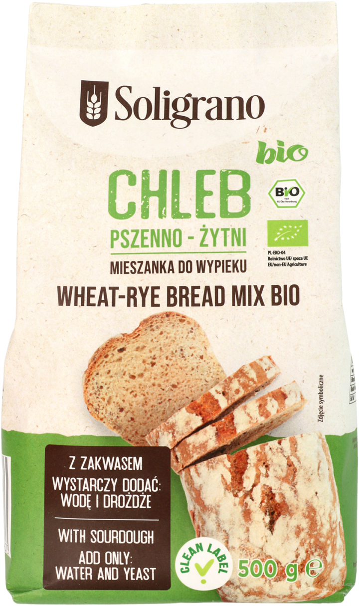 SOLIGRANO, BIO , mieszanka do wypieku chleba pszenno-żytniego, 500 g ...
