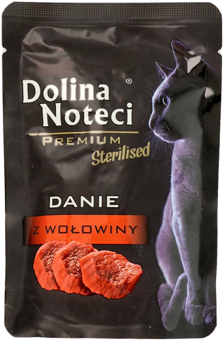 DOLINA NOTECI, Premium Sterilised, karma pełnoporcjowa mokra dla dorosłych kotów, Danie z ...