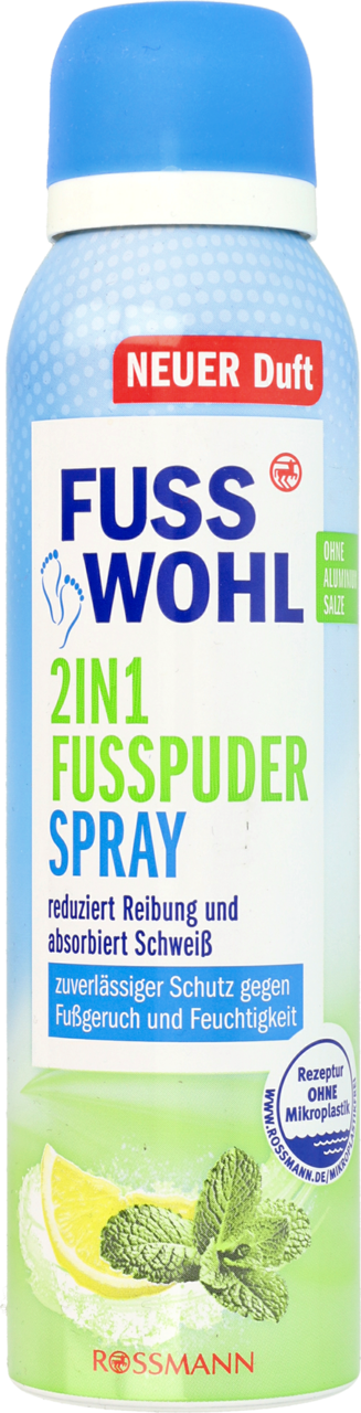 FUSSWOHL, , puder do stóp w sprayu, 150 ml | Drogeria Rossmann.pl