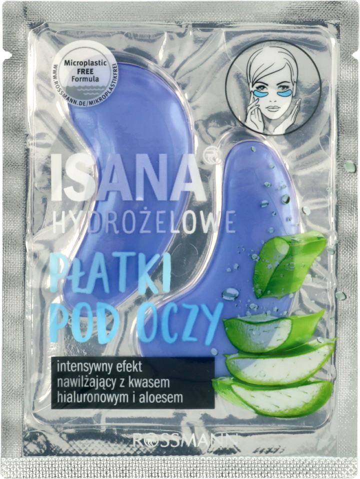 ISANA, płatki pod oczy, hydrożelowe, intensywnie nawilżające, 2 szt ...