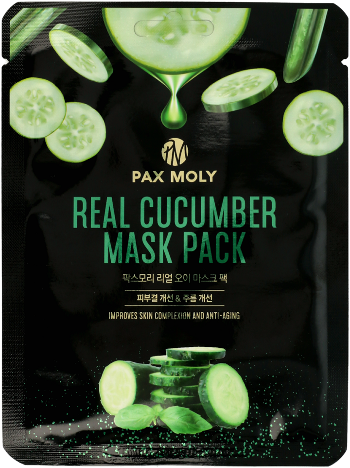 PAX MOLY, Real Cucumber , maseczka do twarzy, w płachcie, odświeżająco ...