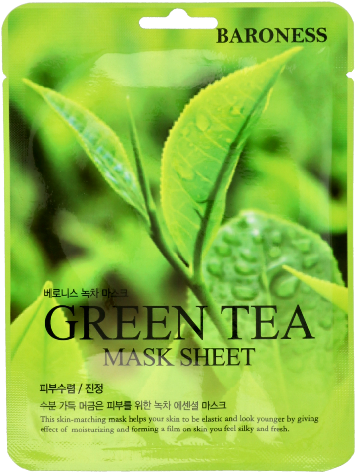 BARONESS, Green Tea , maska w płachcie, nawilżająco-kojąca, 1 szt ...